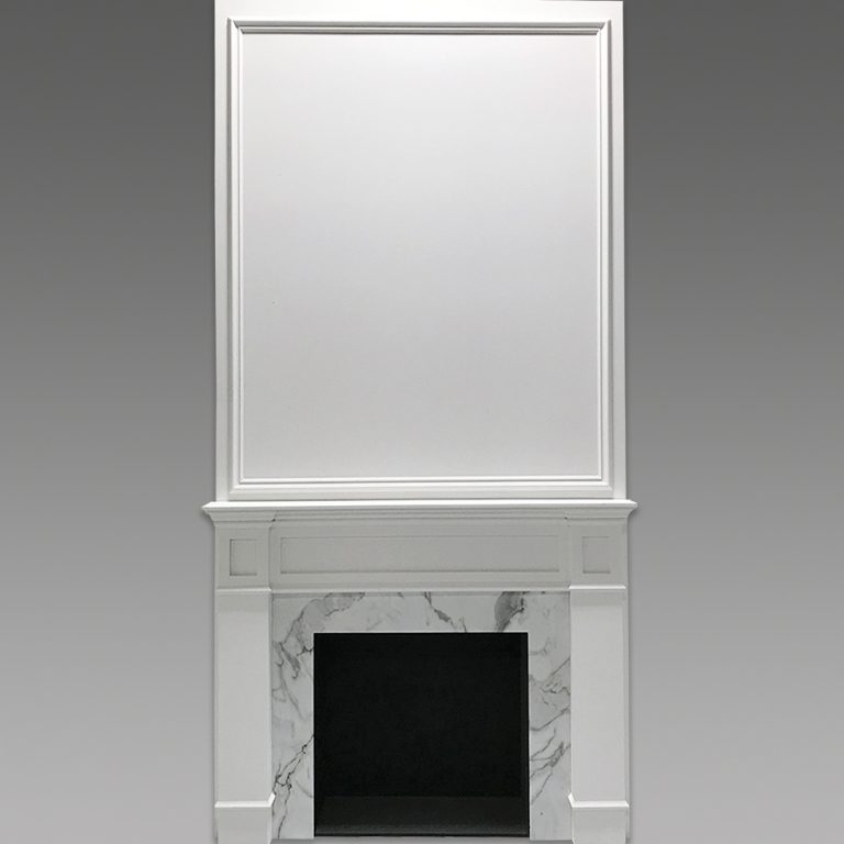 APPLIED PANEL MOLDING FIREPLACE WALL – 10′